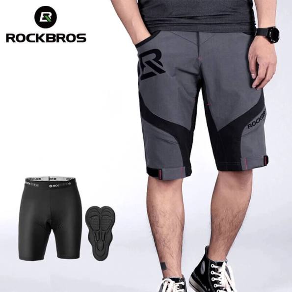 ROCKBROS 2 In 1 Running Shorts Men's 4D With Separable Underwear - ROCKBROS Cycling